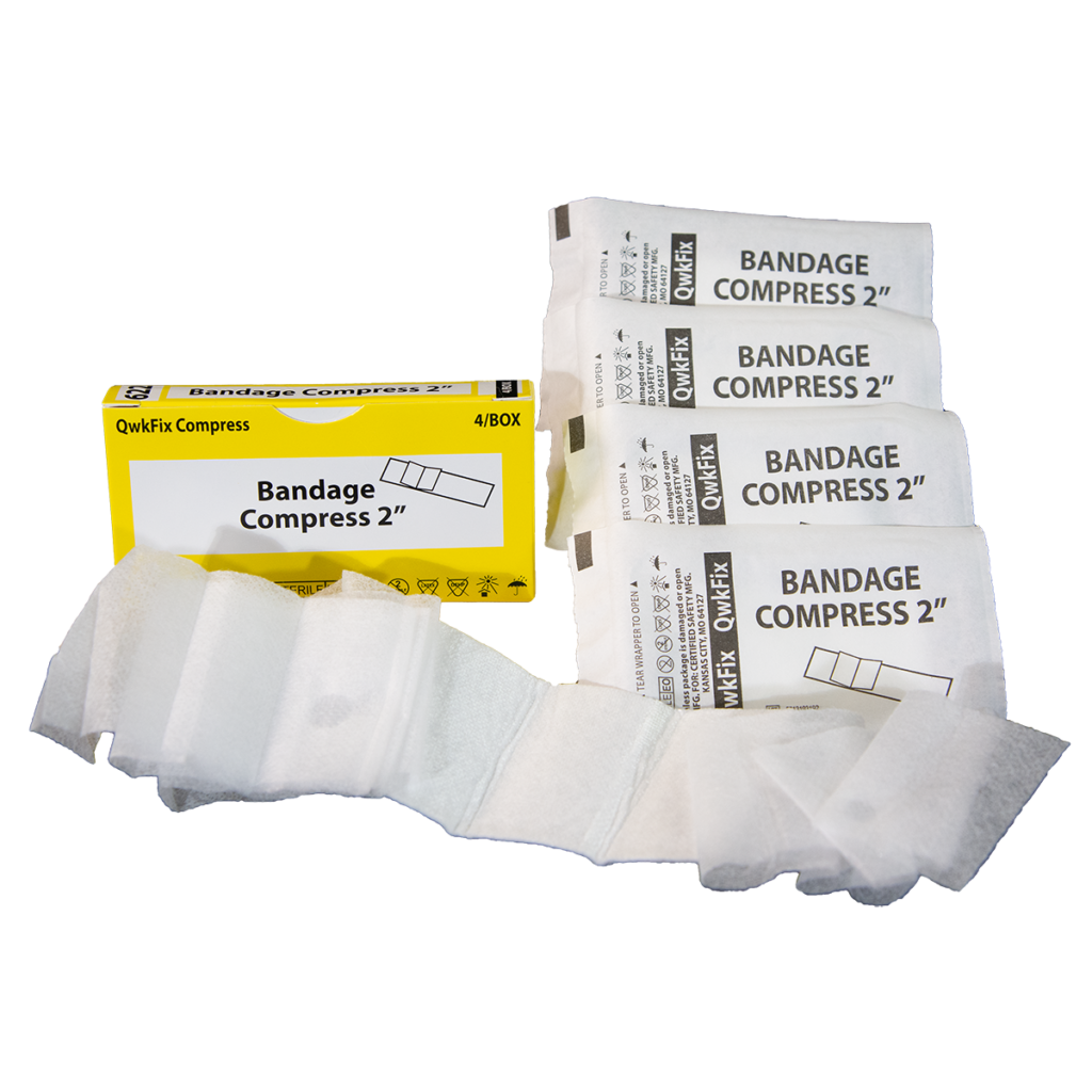 QF Bandage Compress 2" - 4 Box - Sterile - Certified Safety