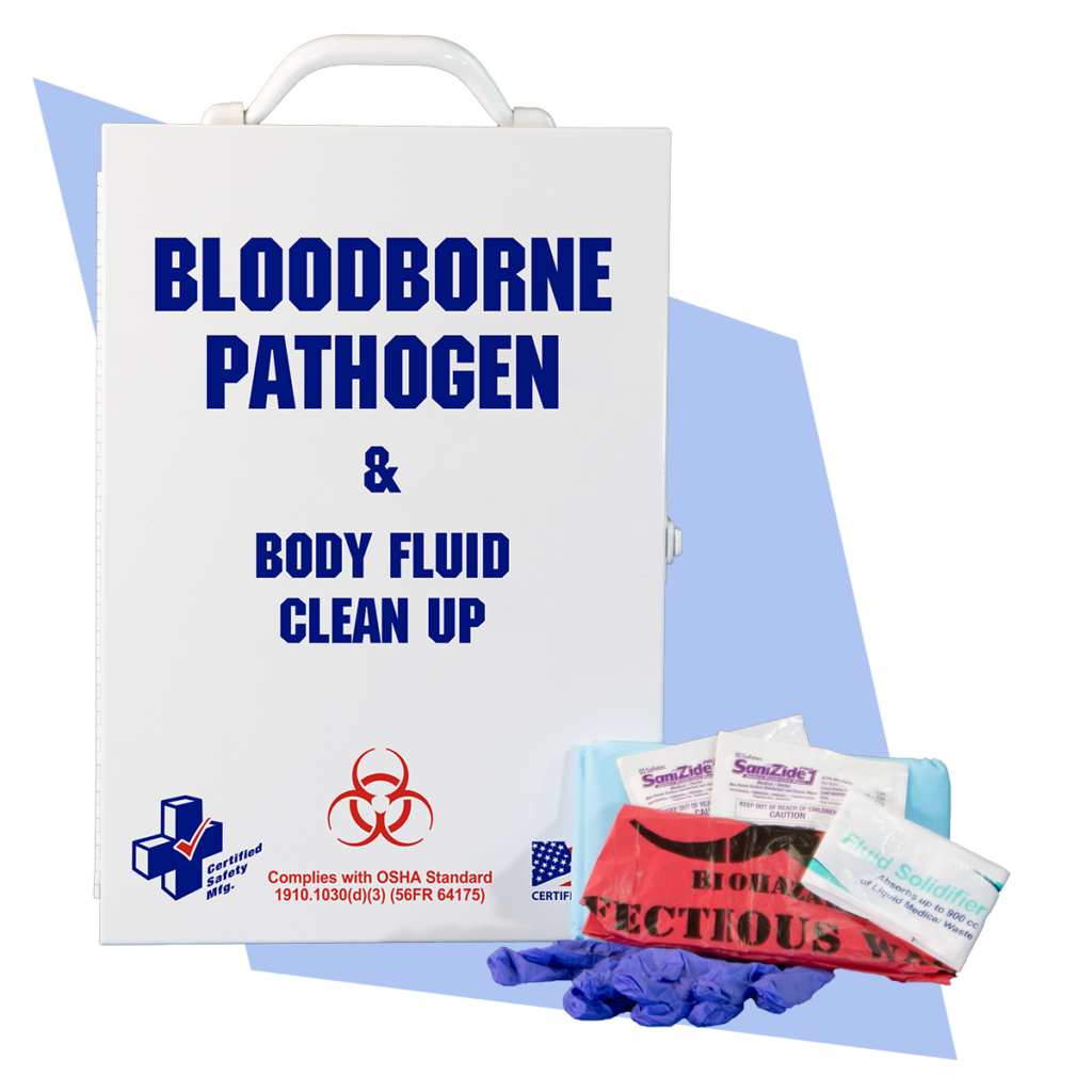 BloodBorne Pathogen & Body Fluid Clean Up - OSHA Spec - Certified Safety