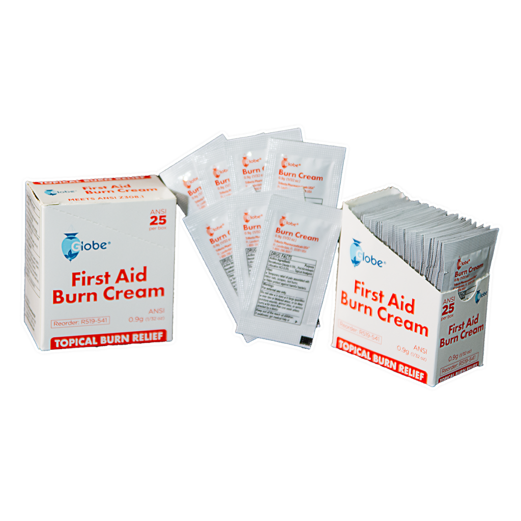 First Aid Burn Cream 0.9 g - 25 Box - Certified Safety